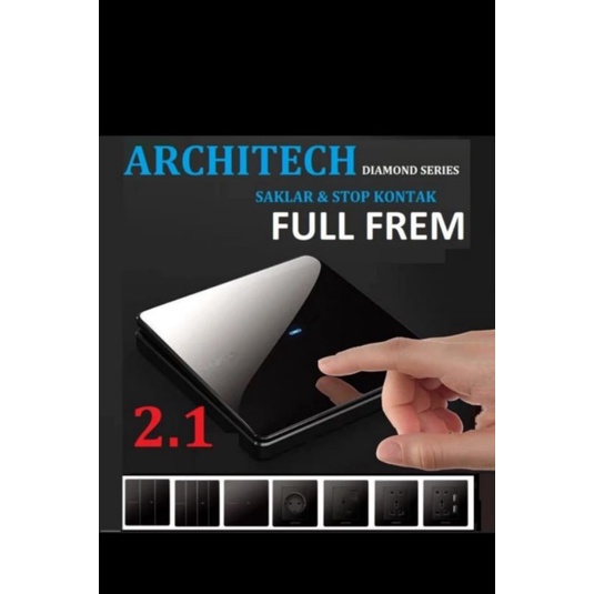 Jual architect diamond black saklar sakelar stop kontak hitam ...