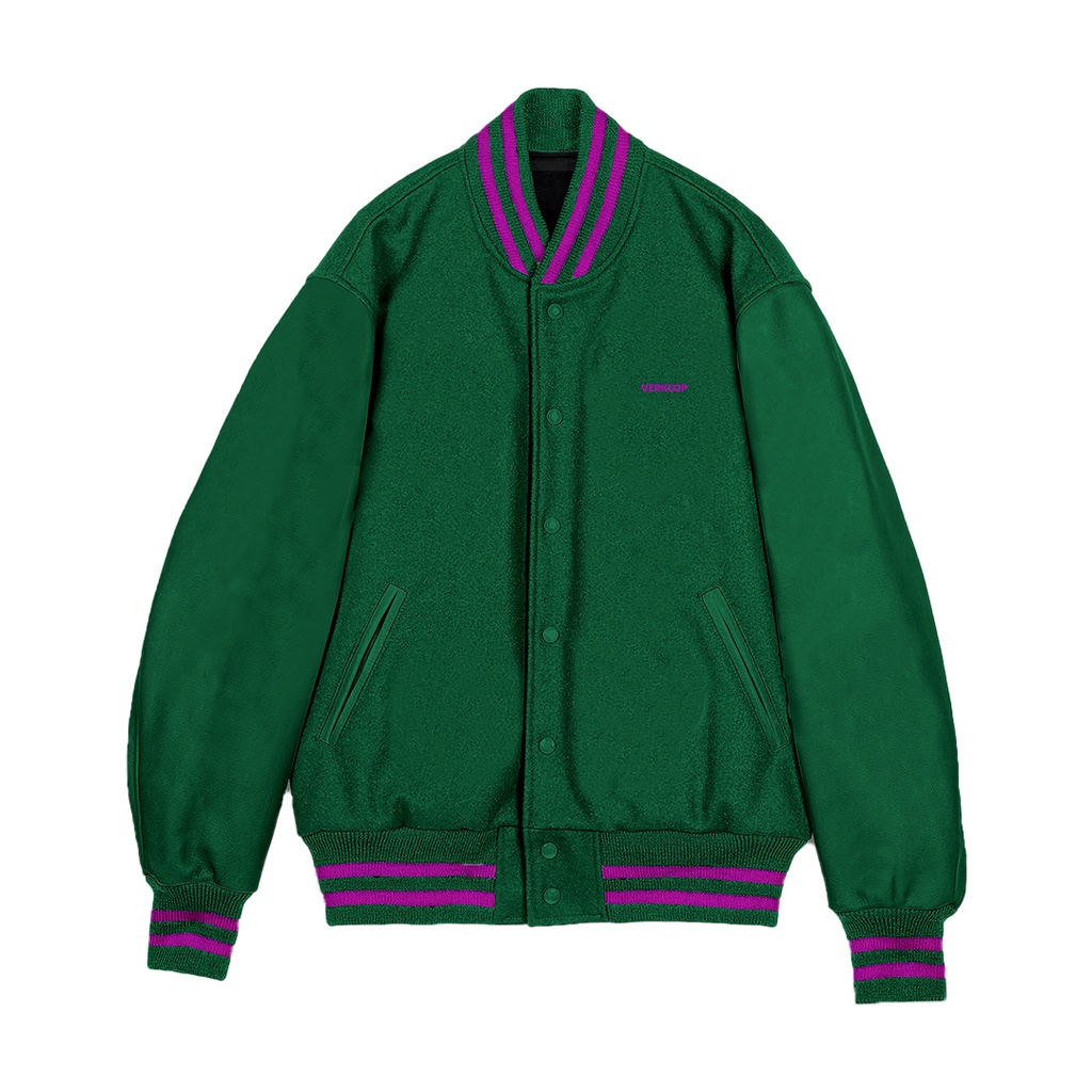 Jual Verkoop Varsity Jacket Green | Shopee Indonesia