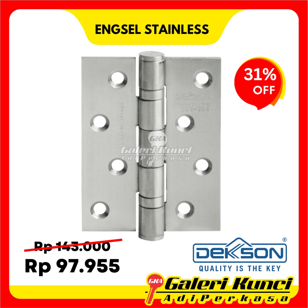 Jual Engsel Stainless Dekson Dekkson DELUXE 4X3X2MM 2BB SSS Engsel ...