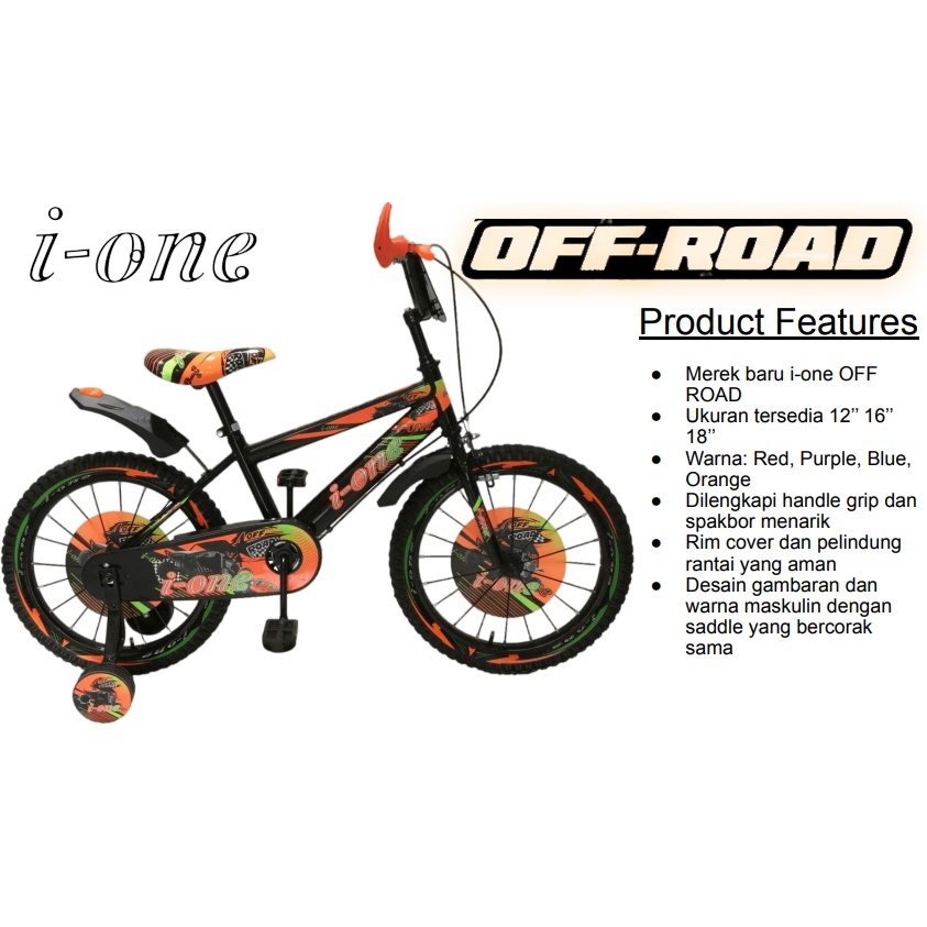 Jual Sepeda Bmx12, 16,18 i-one off-road 793 | Shopee Indonesia