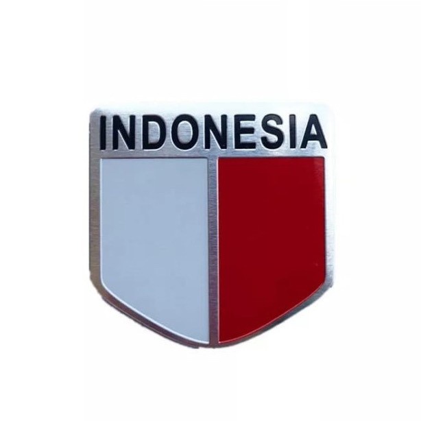 Jual sticker motor mobil bendera indonesia emblem logo indo almunium ...
