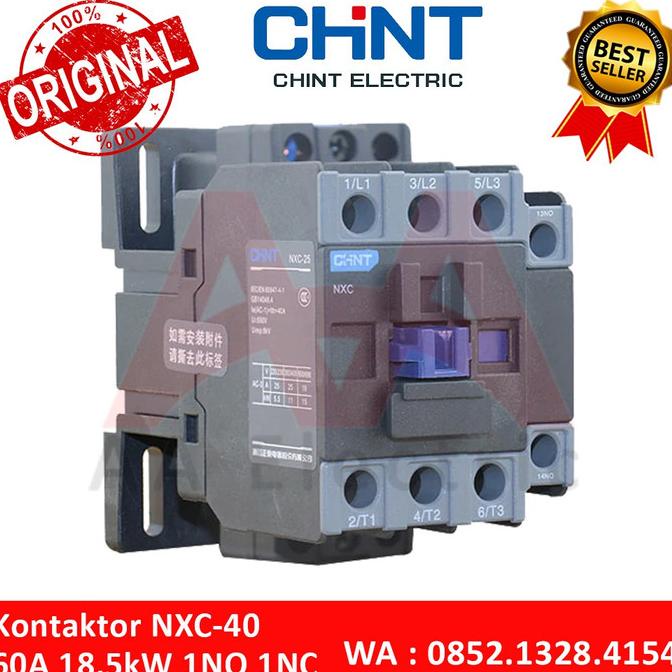 Jual Contactor Nxc-40 / Nxc40 18,5Kw 1No 1Nc Chint | Shopee Indonesia