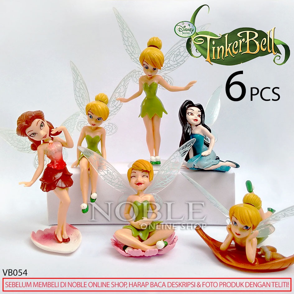 Jual [6 pcs] TinkerBell Figure Peri Fairy Princess Bunga Cake Topper ...