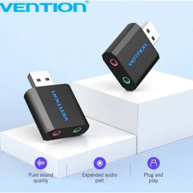 Jual Vention VAB-S17-B universal external sound card usb 2.1 channel ...