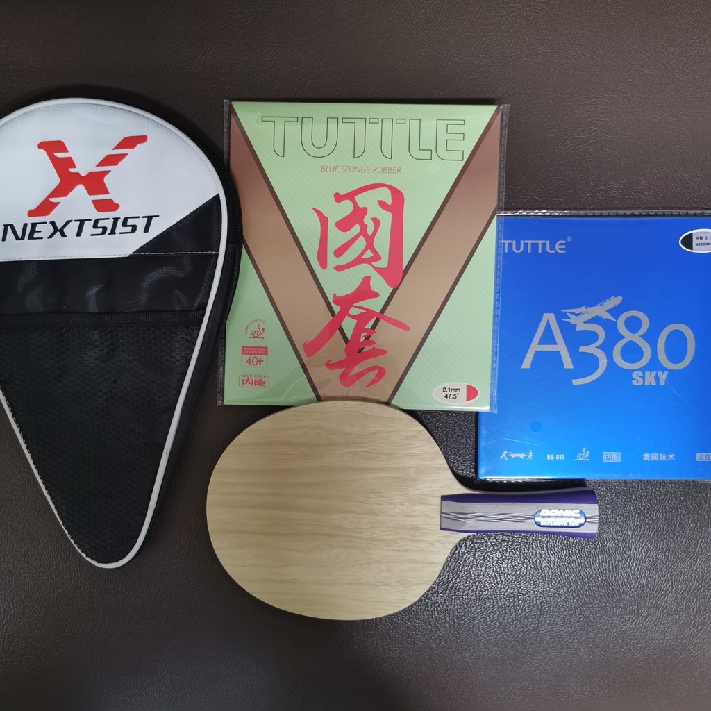 Jual Paket Bat Pingpong Donic Persson dan karet Tuttle Set | Shopee Indonesia