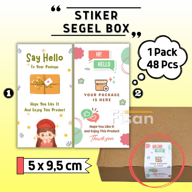 Jual 48 Pcs Sticker Segel Box Thank You | Shopee Indonesia