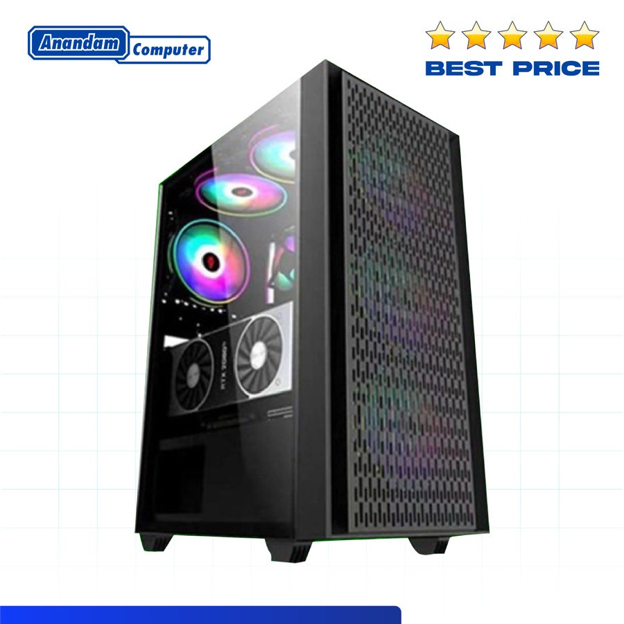 Jual Power UP RAPTOR 1660 - Include 3 FAN LED Casing PC Gaming Komputer ...