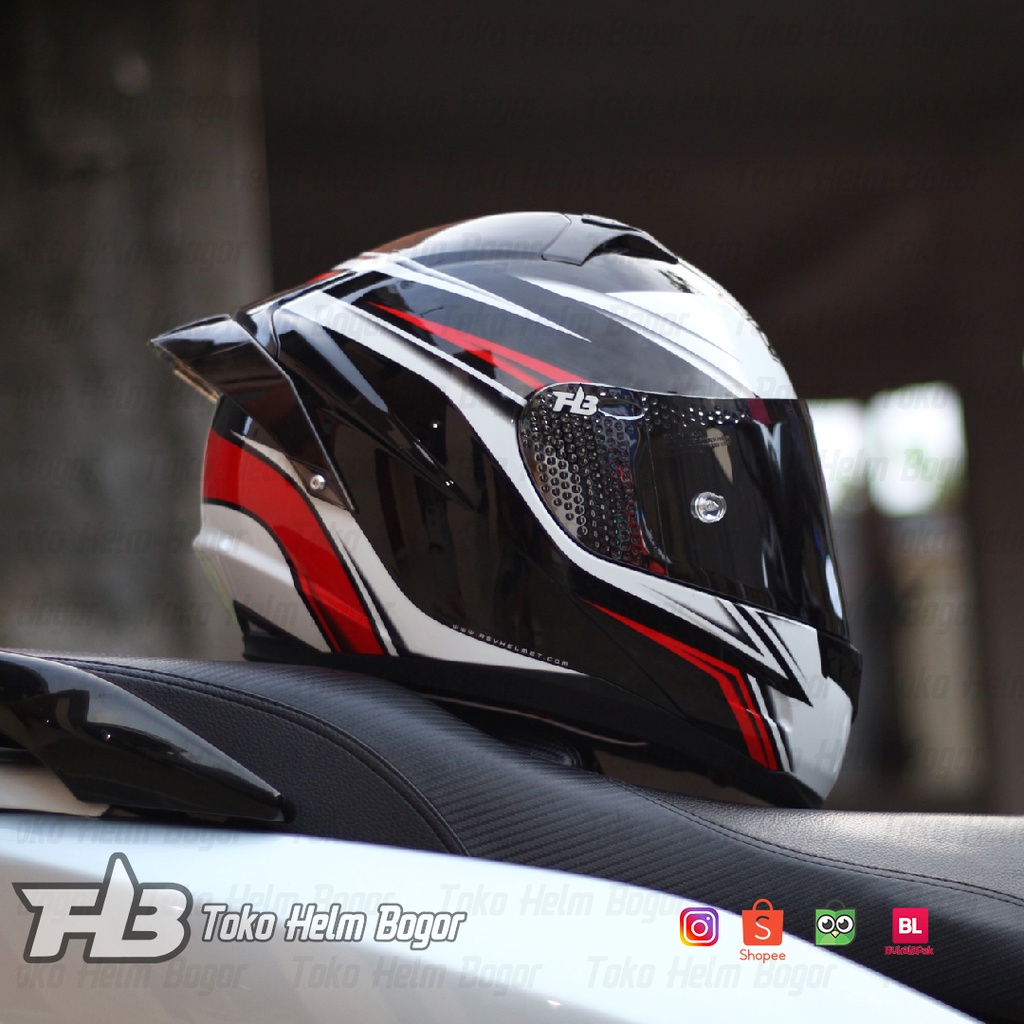 Jual RSV FF500 Soul RED visor SILVER spoiler GPR | Shopee Indonesia