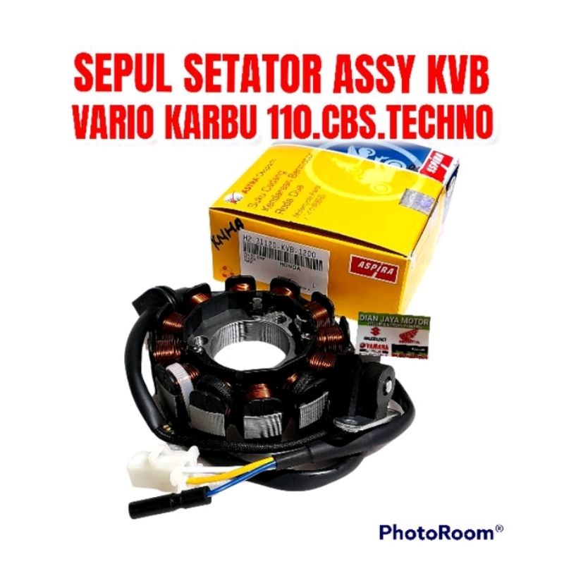 Jual SPUL SETATOR ASSY HONDA VARIO KARBU 110 KVB .CBS TECHNO ORI ASTRA ...