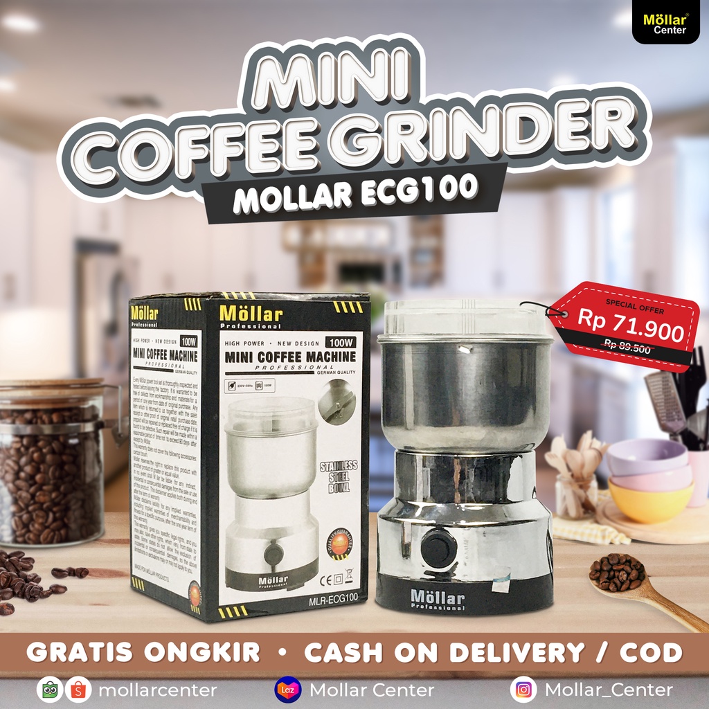 Jual MOLLAR MINI GILINGAN Kopi Listrik Coffee Grinder Elektrik Bumbu ...