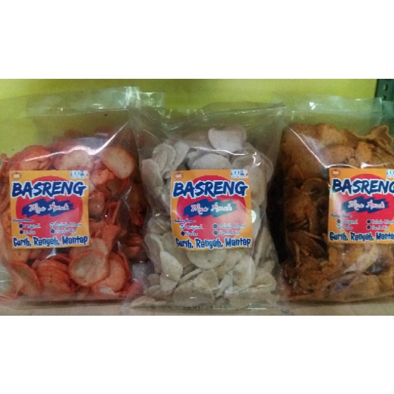 Jual Basreng Mas Amak all varian rasa berat 250gr | Shopee Indonesia