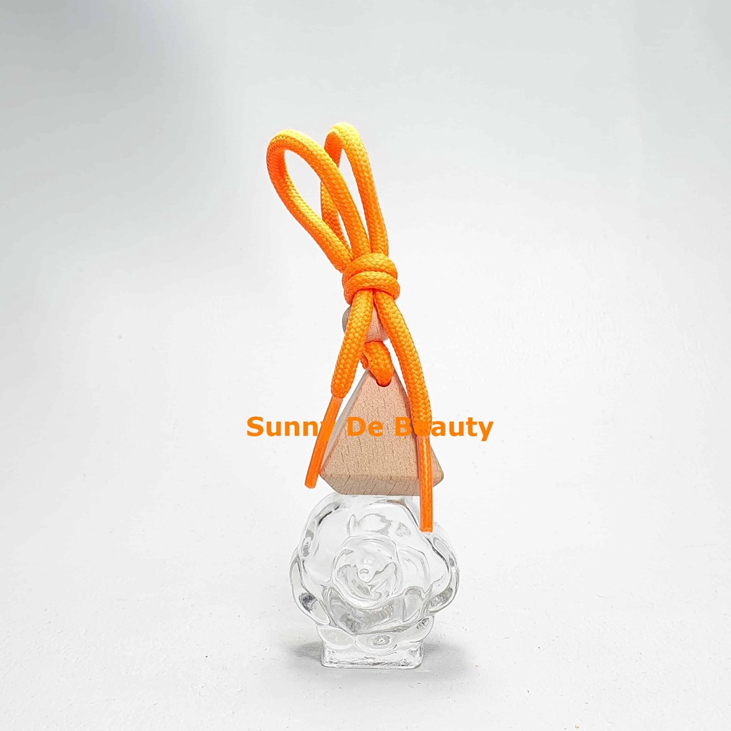 Jual Botol Parfum Gantung 8 Ml Rose Tutup Kayu Segitiga / Botol Kaca ...