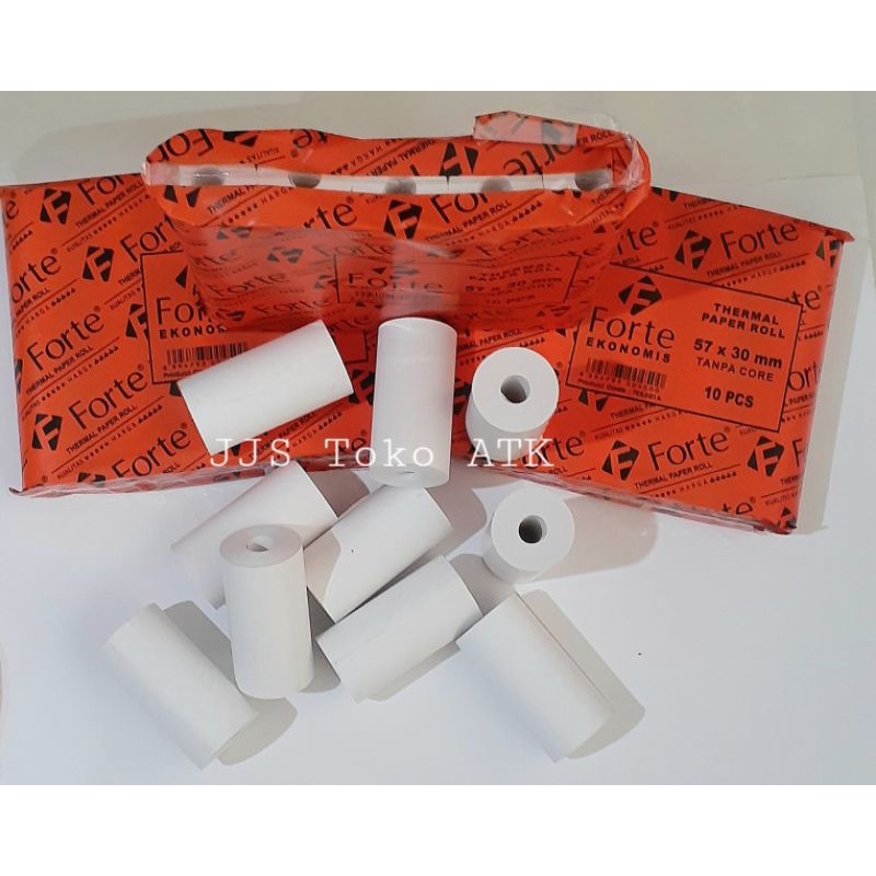 Jual Kertas Kasir Thermal Paper Roll Forte 57x30 Ekonomis (10 roll ...