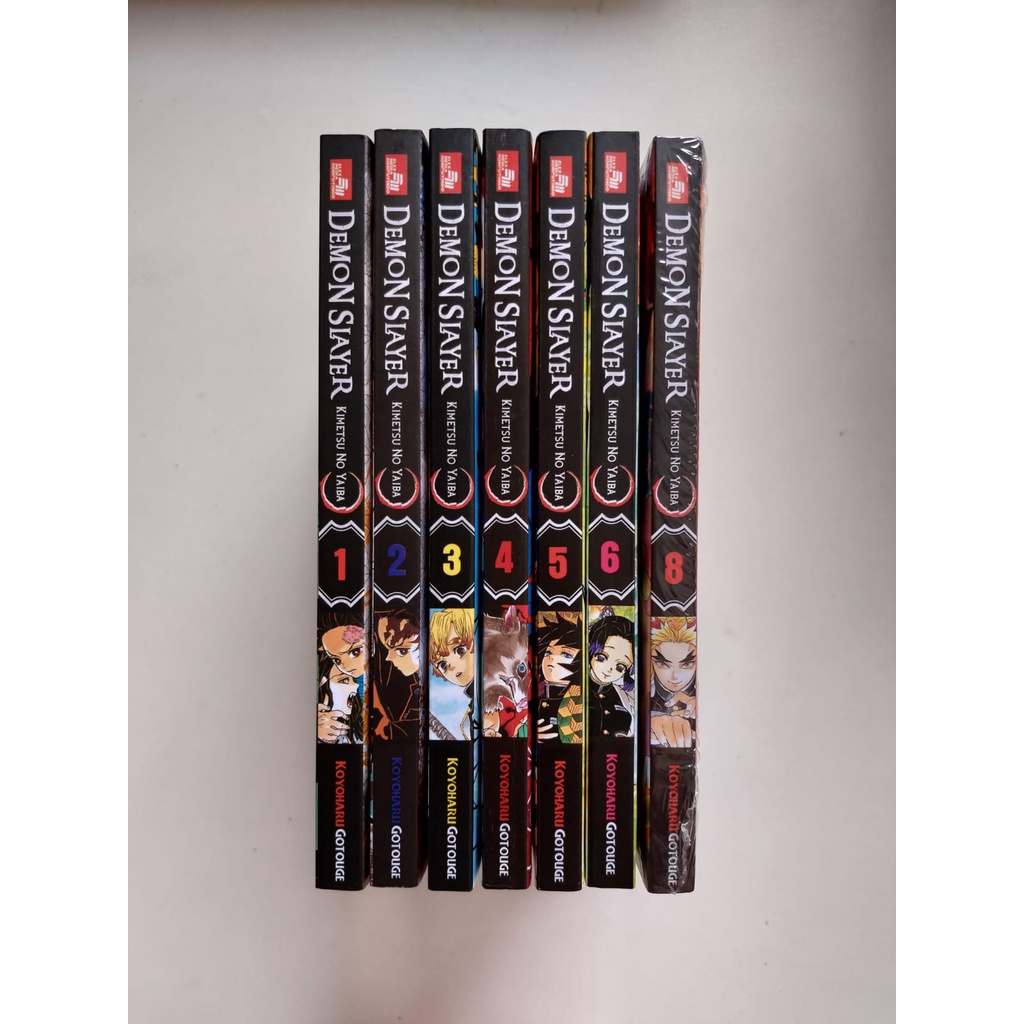 Jual [KOMIK PRELOVED SET] Demon Slayer (Kimetsu No Yaiba) Vol. 1 - 6, dan 8 | Shopee Indonesia