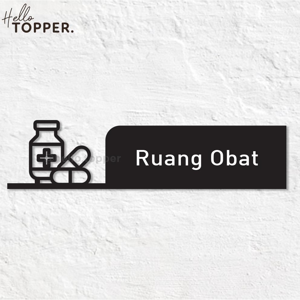 Jual Sign Akrilik Ruang Obat Hollow UV Print Sign Board | Shopee Indonesia