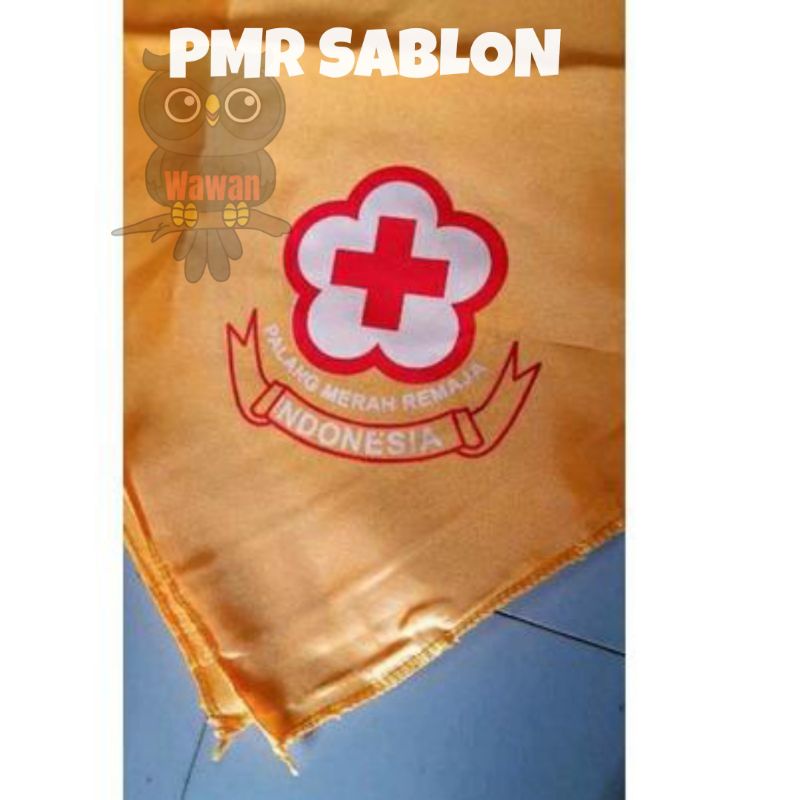 Jual syal PMI PMR warna kuning sablon dan bordir scraft PMI PMR ...