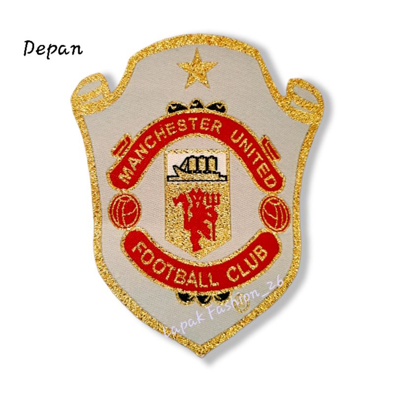 Jual Logo Patch Woven / Emblem Club Bola MU Retro | Shopee Indonesia
