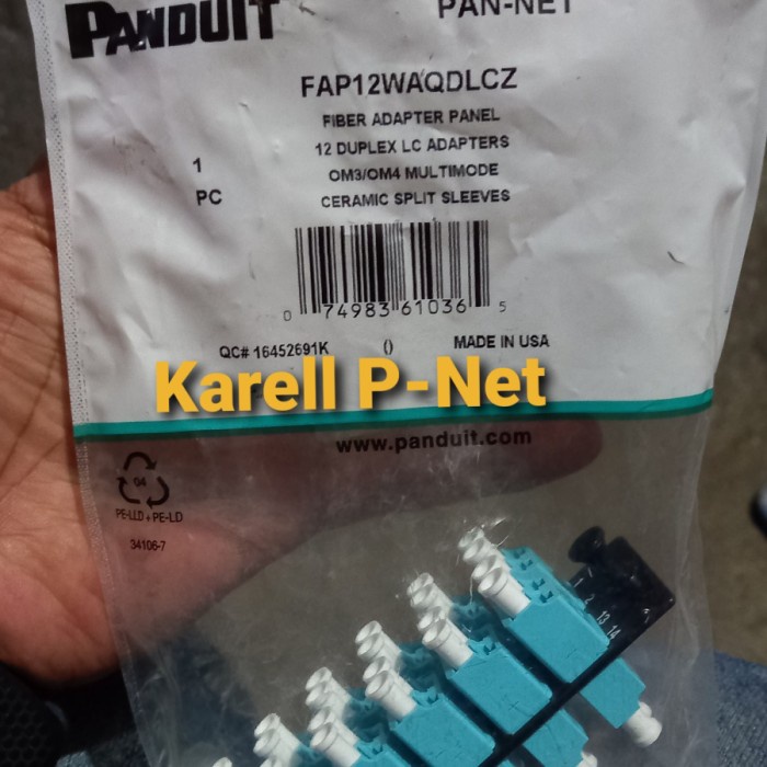 Jual Port Panduit Fap12Waqdlcz Fiber Adapter Panel 12 Port Lc Duplex ...
