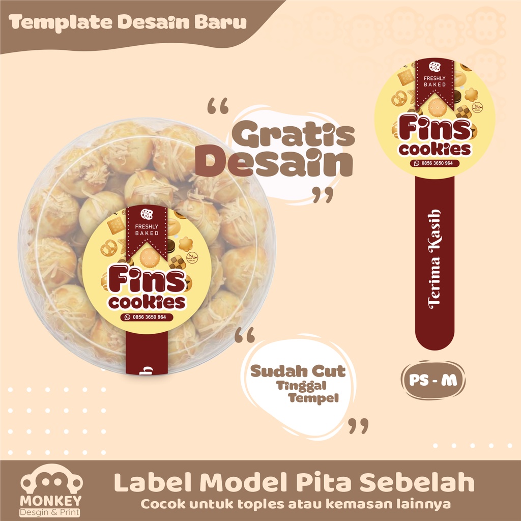 Jual Label Sticker Toples Kemasan Custom Bahan Cromo Model Pita Samping ...