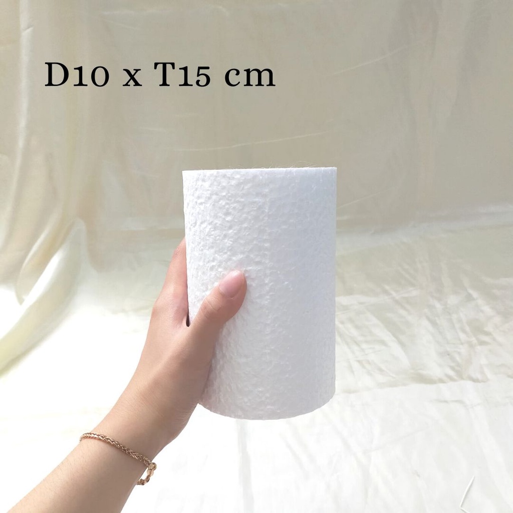 Jual Gabus Styrofoam Gagang Buket Bulat Diameter 10 cm ( Tinggi 15, 18 ...