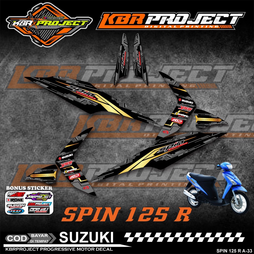 Jual Sticker Striping SPIN 125 R Lis Variasi Stiker Motor SUZUKI Desain ...