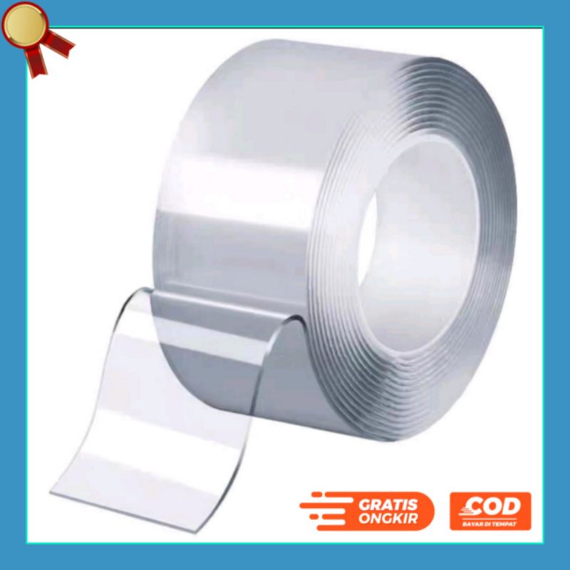 Jual double tape gel isolaso bening 2 sisi , perekat dinding tembok ...