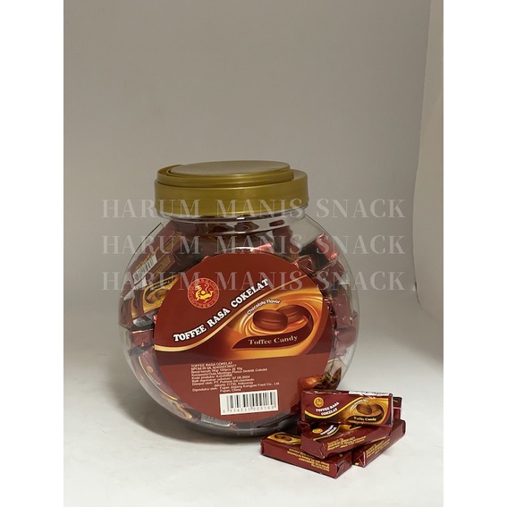 Jual Permen Toffee Candy Rasa Coklat Toples Cokelat isi 100 pcs x 10 gr ...