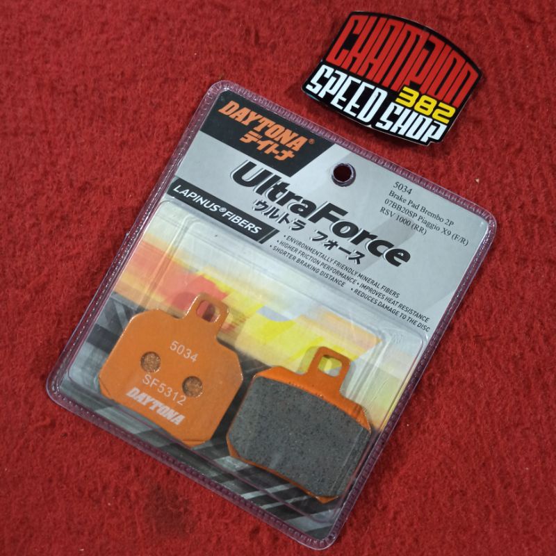 Jual Kampas Rem Daytona Lapinus Fibers 2 Piston Besar 2P P2.34 P2 KN-01 ...