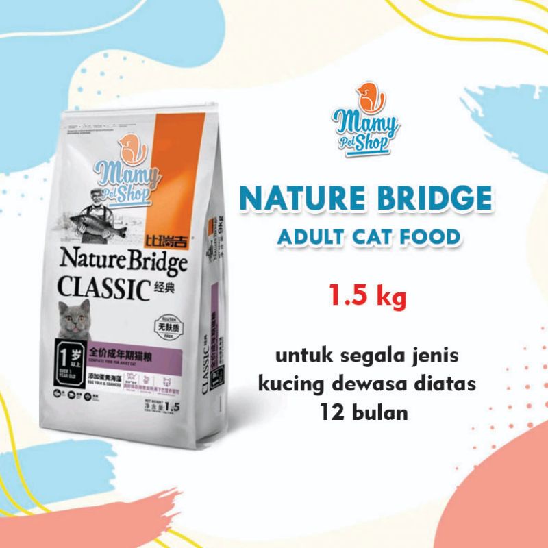 Jual NATURE BRIDGE CLASSIC CAT ADULT 1.5 KG PAKAN KUCING DEWASA ...