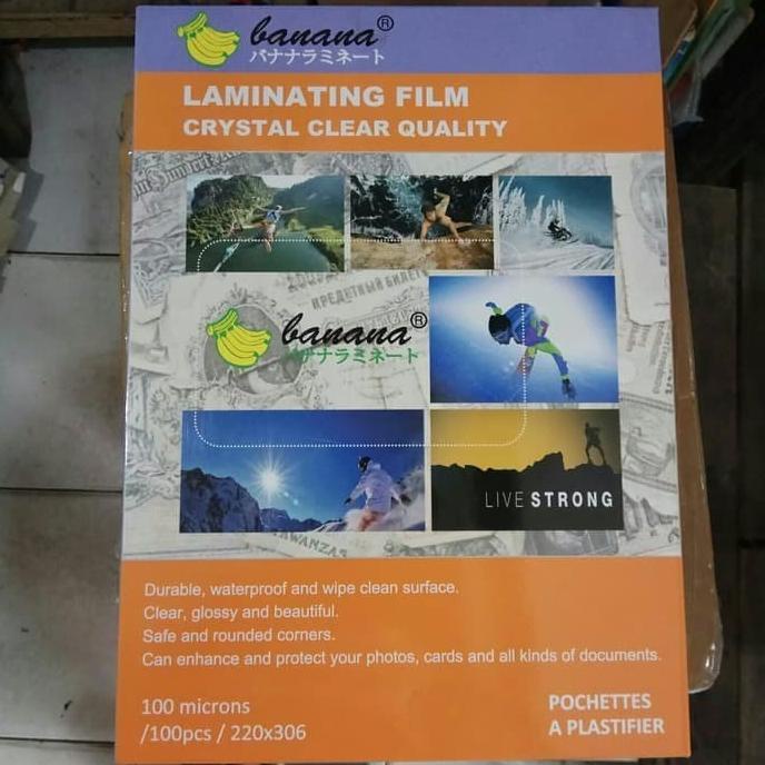 Jual PLASTIK LAMINATING UKURAN A4 MERK BANANA 1 PACK ISI (100) | Shopee ...