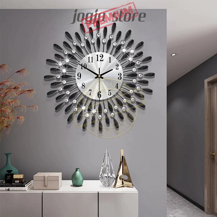 Jual Jam Dinding 3D Quartz 60cm H12 Jam Dinding Analog Model Luxury ...