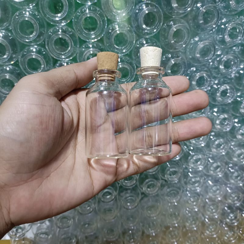 Jual Botol kaca 25ml , 30ml vial tutup kayu gabus | Shopee Indonesia