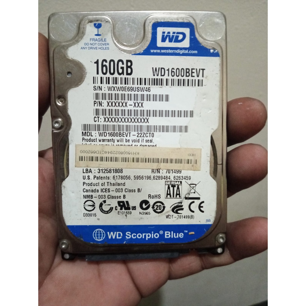 Jual HARDISK LAPTOP 2.5" SATA KAPASITAS 160 GB | Shopee Indonesia