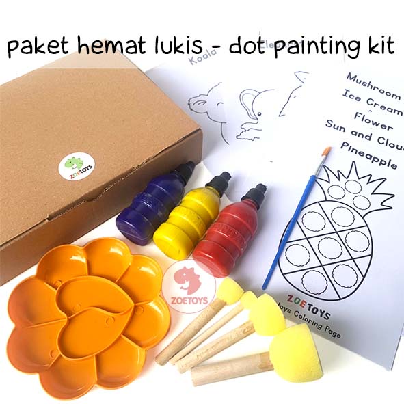 Jual Zoetoys Paket Hemat Lukis Painting | Dot Painting Set Kertas ...