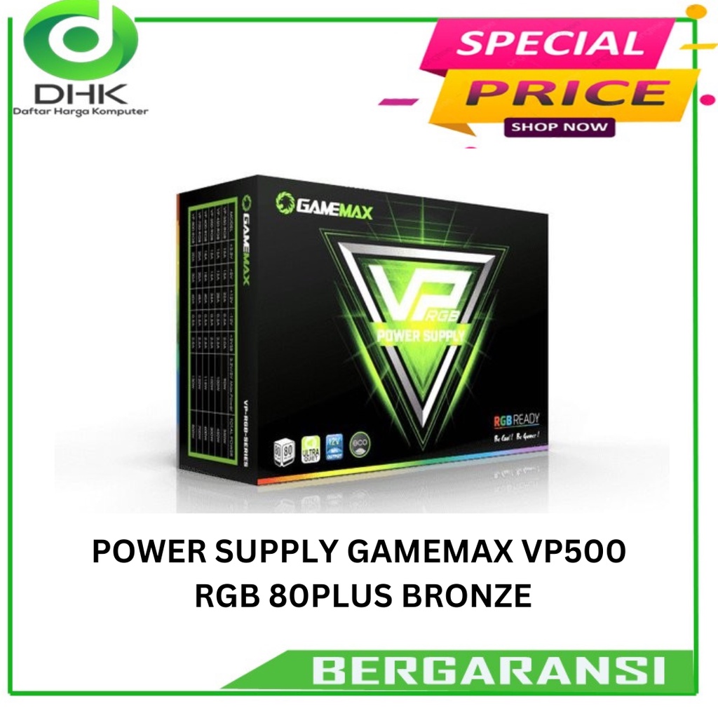 Jual Power Supply Gamemax VP500 500 Watt 80 Plus Bronze PSU 500W ...
