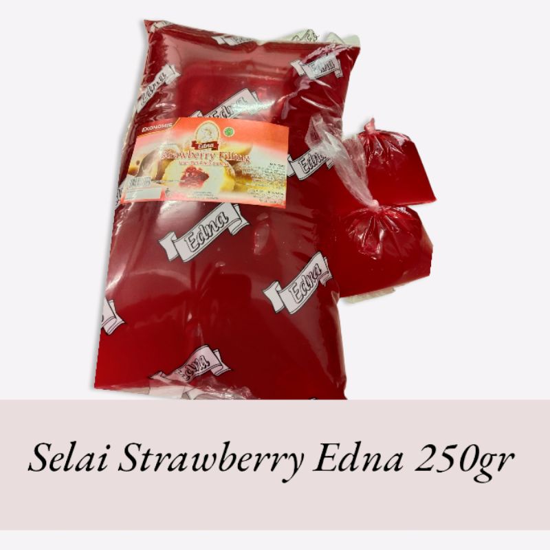 Jual Edna Selai Filling Strawberry Repack 250gr | Shopee Indonesia