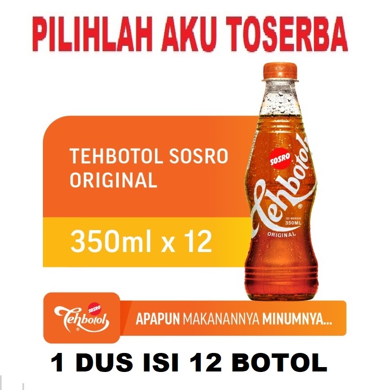 Jual Teh Botol Sosro PET Original 350 ml - ( HARGA 1 DUS ISI 12 ) | Shopee Indonesia