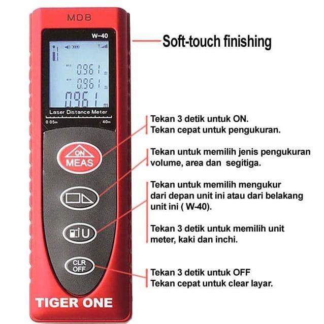 Jual LASER DISTANCE METER, METERAN DIGITAL MDB-W40, ALAT UKUR JARAK ...