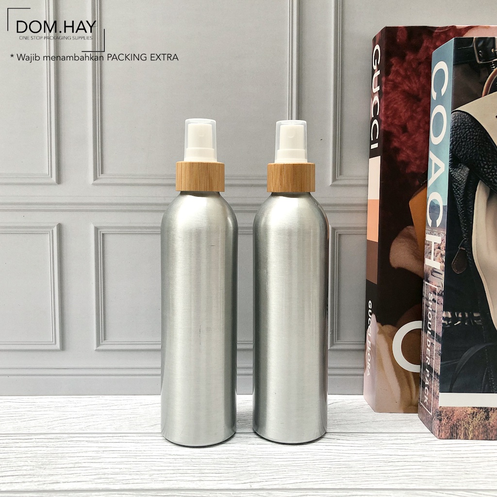 Jual 250ml Botol Aluminium Tutup Spray Wood Kemasan Packaging Anti ...