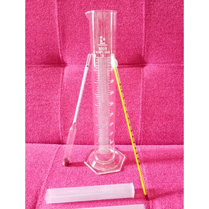 Jual Set 3 PCS Hydrometer Bensin 0.700 - 0.800 Gelas Ukur Duran 500 ml ...