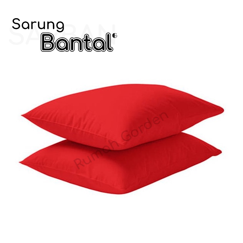 Jual Sarung Bantal dan Sarung Guling Polos Warna Abu Merah Hitam Putih ...