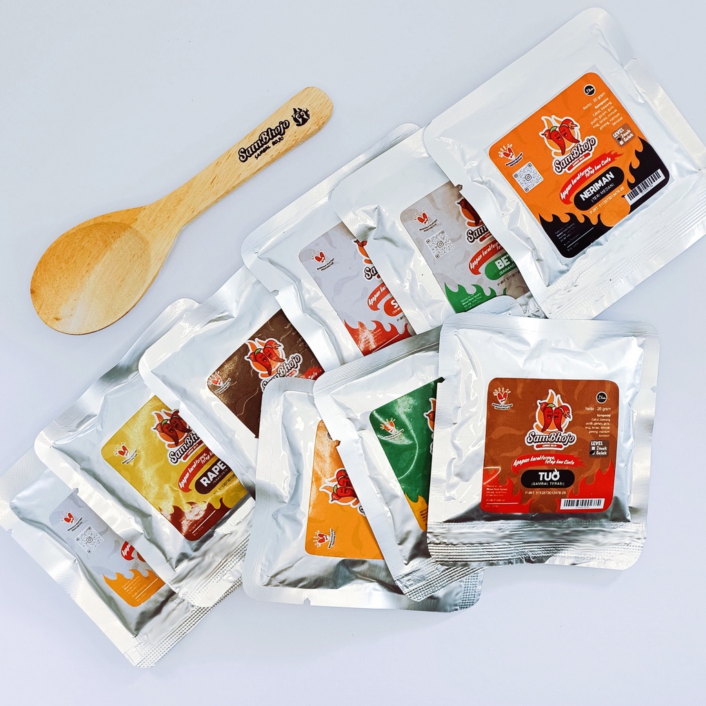 Jual Sambal Bojo (SamBhojo) Sachet, Sambal Bawang, Terasi, Baby Cumi ...