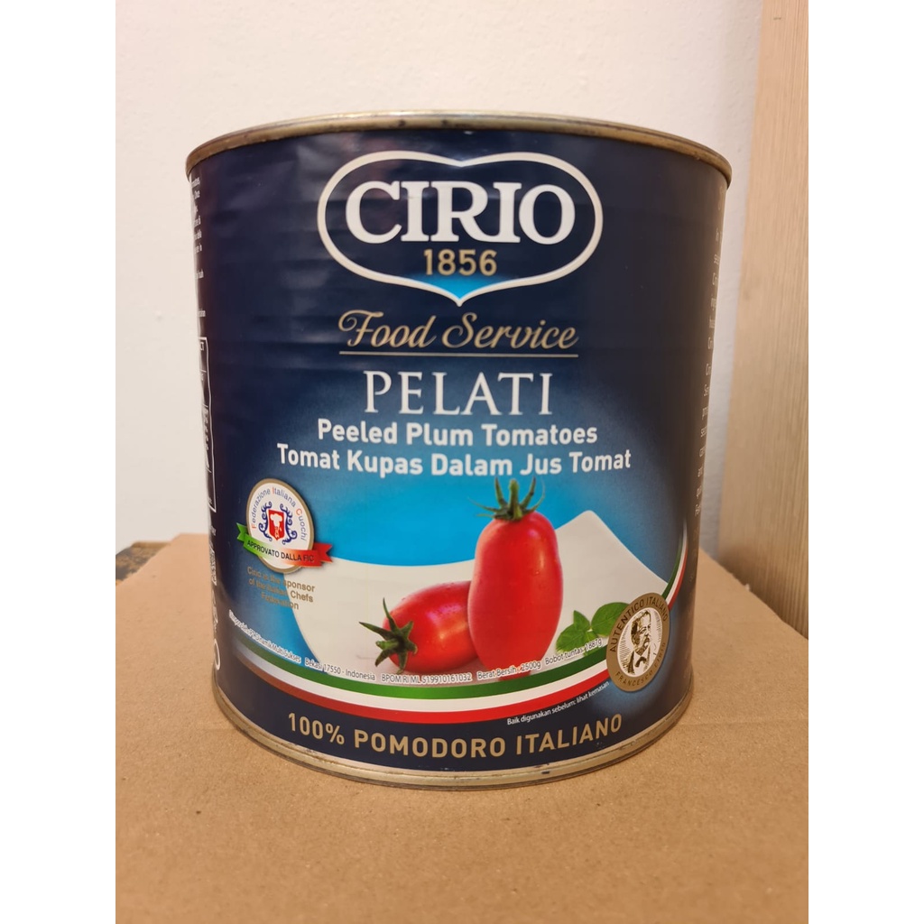 Jual cirio pelati tomato peeled plum tomatoes 2.5 kg tomat kupas kaleng ...