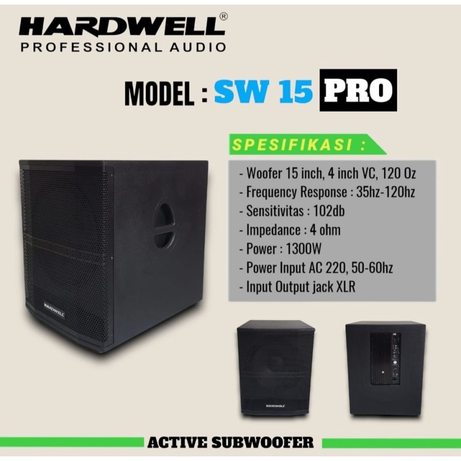 Jual Subwoofer Aktif Hardwell SW 15 PRO Original 15 inch Sub Active | Shopee Indonesia