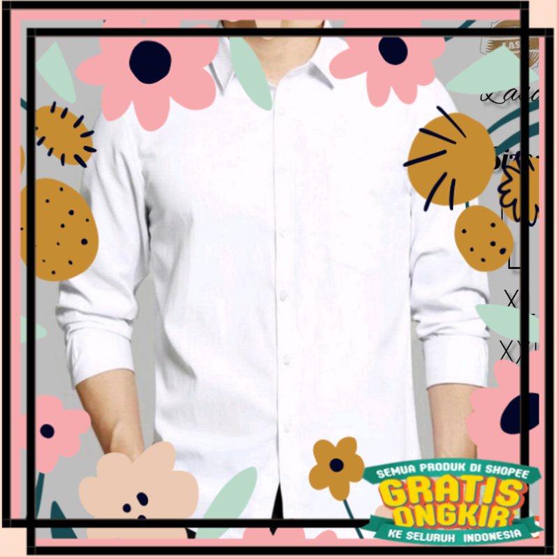 Jual Model Kekinian Lurus panjang pendek / Kemaja Putih Polos | Kemeja ...