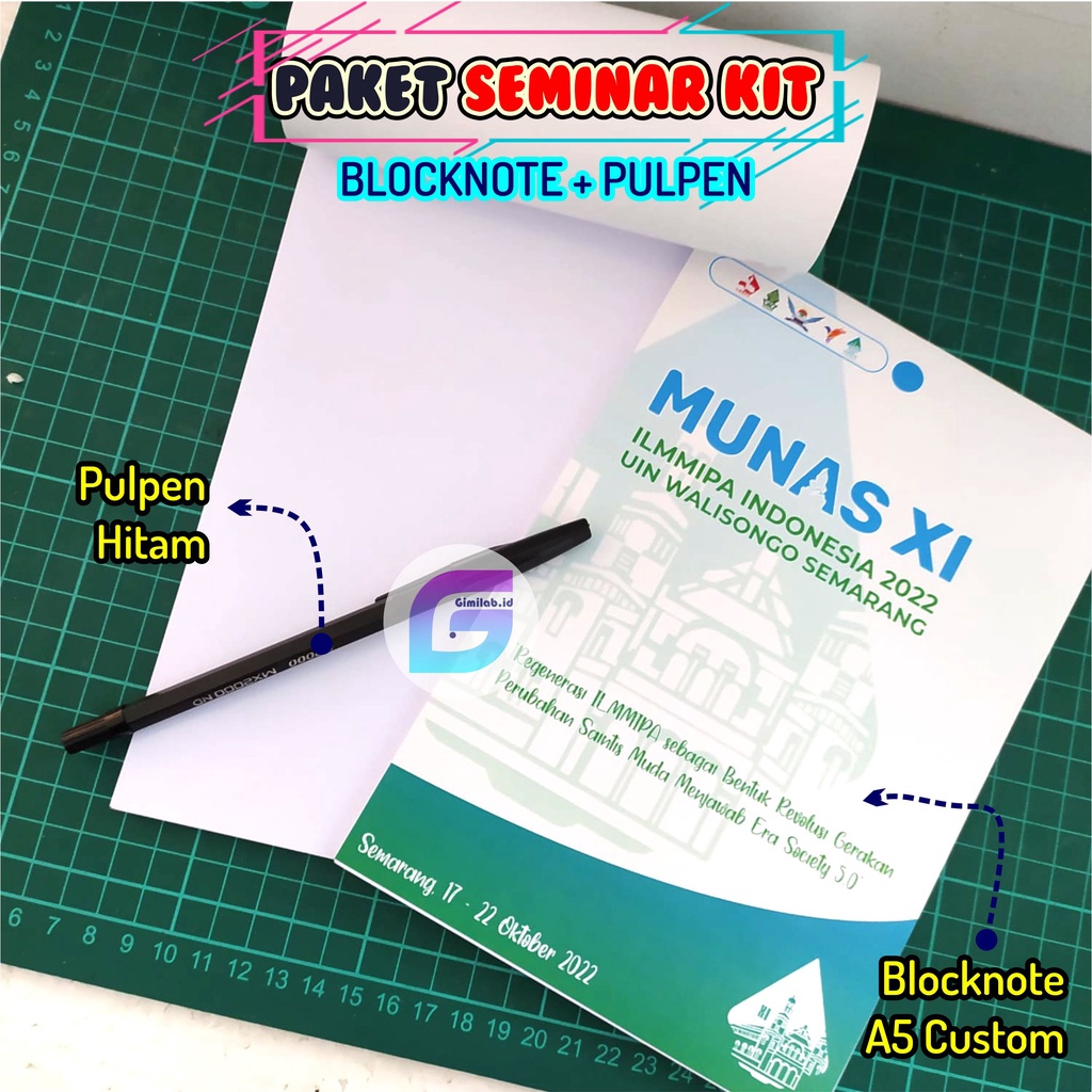 Jual SEMINAR KIT CUSTOM : NOTEBOOK A5 / NOTEBOOK A6 50 sheet, PULPEN ...