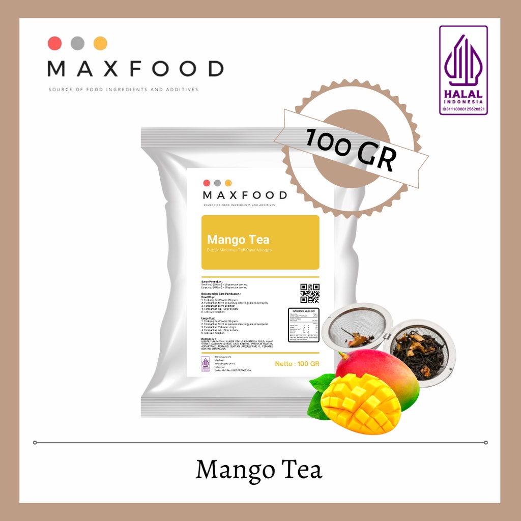 Jual MAXFOOD - Mango Tea / Teh Mangga / Bubuk Teh Rasa Mangga 100 Gram ...