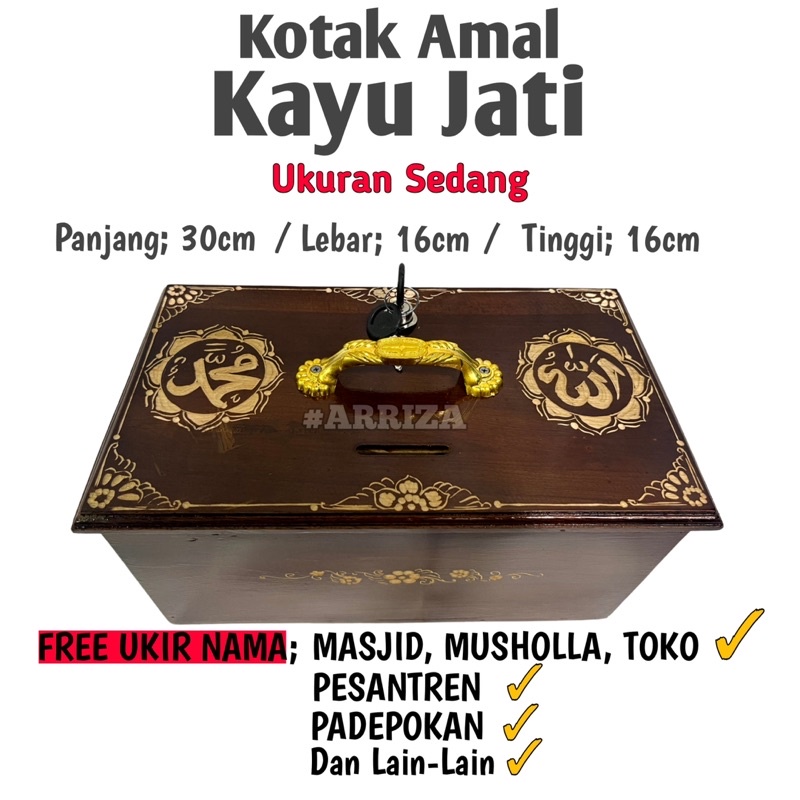 Jual KOTAK AMAL Ukuran Sedang Besar / KOTAK INFAQ / CELENGAN / KOTAK ...