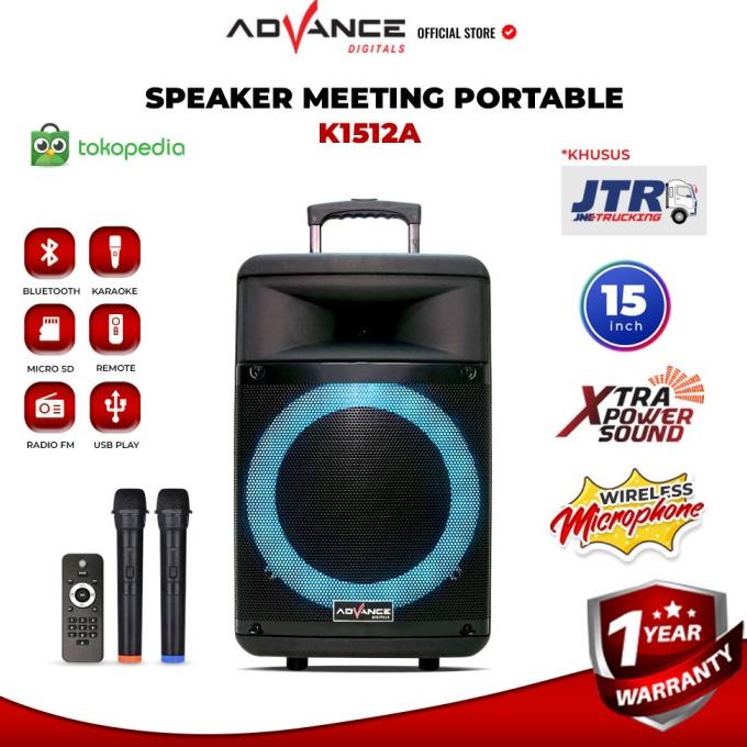 Jual Speaker Meeting Bluetooth Advance K1512-A Salon Aktif 15" Gratis 2 ...