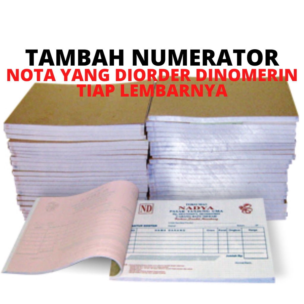 Jual TAMBAH NUMERATOR / NOMOR NOTA | NOTA YANG DIORDER DINOMERIN TIAP ...